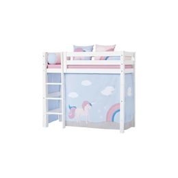 Hoppekids Vorhang Mittelhochbett 70x160 Unicorn ¦ mehrfarbig ¦ Maße (cm): B: 300 H: 108 » Höffner
