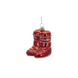 HOME STORY Weihnachtsbaumschmuck Stiefel rot Glas,Aluminium Maße (cm): B: 5,5 H: 7 T: 5.5 » Höffner