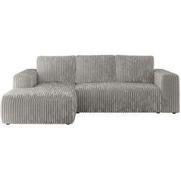 Höffner Ecksofa Beige mit Schlaffunktion Trentino grau Maße (cm): B: 266 H: 89 » Höffner