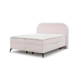S-STYLE Boxbett mit Bettkasten Boucl&eacute;-Stoff Sonna &brvbar; wei&szlig; &brvbar; Ma&szlig;e (cm): B: 160 H: 120 &raquo; H&ouml;ffner