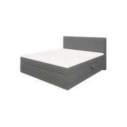 S-STYLE Boxbett Cord mit Stauraum und Topper H3 Neo &brvbar; grau &brvbar; Ma&szlig;e (cm): B: 185 H: 110 &raquo; H&ouml;ffner
