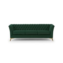 Höffner Chesterfield Einzelsofa Wilhelm grün Maße (cm): B: 237 H: 78 » Höffner