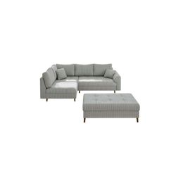 Höffner Ecksofa mit Hocker Maya grau Maße (cm): B: 231 H: 81 » Höffner
