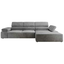 Höffner Ecksofa mit Sitzvorzug Rilasso grau Maße (cm): B: 296 H: 66 » Höffner