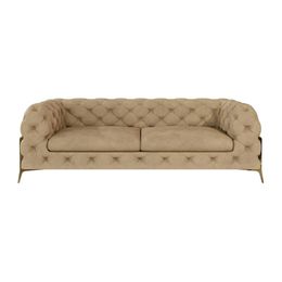 Höffner Chesterfield Einzelsofa Natalie beige Maße (cm): B: 225 H: 75 » Höffner