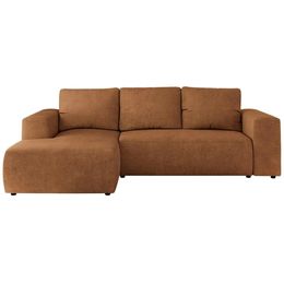 Höffner Ecksofa Beige mit Schlaffunktion Trentino orange Maße (cm): B: 266 H: 89 » Höffner