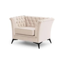 S-STYLE Chesterfield Sessel Wilhelm beige Maße (cm): B: 116 H: 78 » Höffner
