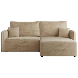 Höffner Ecksofa mit Schlaffunktion Mesto ¦ beige ¦ Maße (cm): B: 227 H: 93 » Höffner