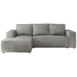 Höffner Ecksofa Beige mit Schlaffunktion Trentino grau Maße (cm): B: 266 H: 89 » Höffner