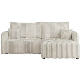Höffner Ecksofa mit Schlaffunktion Mesto ¦ beige ¦ Maße (cm): B: 227 H: 93 » Höffner