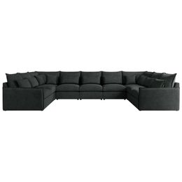 H&ouml;ffner Wohnlandschaft Dunkelgrau grau Ma&szlig;e (cm): B: 442 H: 93 &raquo; H&ouml;ffner