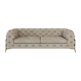 Höffner Chesterfield Einzelsofa Natalie creme Maße (cm): B: 225 H: 75 » Höffner