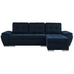 Höffner Ecksofa mit Schlaffunktion Umbria blau Maße (cm): B: 271 H: 85 » Höffner
