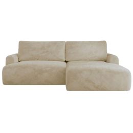 Höffner Ecksofa mit Schlaffunktion Tono creme Maße (cm): B: 260 H: 95 » Höffner