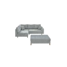 Höffner Ecksofa mit Hocker Trygve grau Maße (cm): B: 231 H: 81 » Höffner