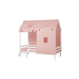Hoppekids Hausbett-Vorhang 90x200 cm Princess ¦ rosa/pink ¦ Maße (cm): B: 90 H: 200 » Höffner