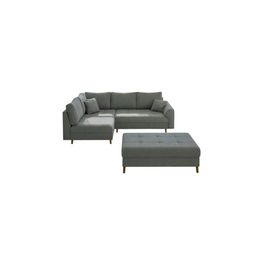 Höffner Ecksofa mit Hocker Lars grau Maße (cm): B: 231 H: 81 » Höffner