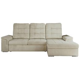 Höffner Ecksofa mit Schlaffunktion Madrito beige Maße (cm): B: 256 H: 89 » Höffner