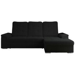 H&ouml;ffner Ecksofa mit Schlaffunktion Madrito &brvbar; schwarz &brvbar; Ma&szlig;e (cm): B: 256 H: 89 &raquo; H&ouml;ffner