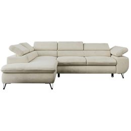 Höffner Ecksofa mit Schlaffunktion Peter beige Maße (cm): B: 273 H: 76 » Höffner