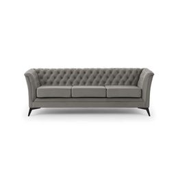 Höffner Chesterfield Einzelsofa Wilhelm grau Maße (cm): B: 237 H: 78 » Höffner