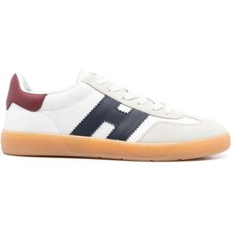 Hogan Low-Top Sneaker - Heren Cool Sneaker Wit/Blauw/Rood - Gr. UK_10 - in Wei&szlig; - f&uuml;r Damen