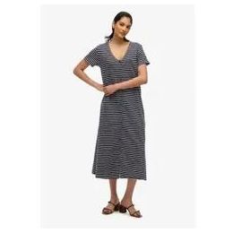 Superdry f&uuml;r Damen. W8011860A Kurz&auml;rmeliges Midi-Strickkleid navy (M), L&auml;ssig, Baumwolle, Kurzarm, Marine
