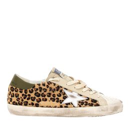 Golden Goose Deluxe Brand Golden Goose Low-Top Sneaker - Dames SuperStar Sneaker Beige/Leo - Gr. 40 (EU) - in Braun - f&uuml;r Damen