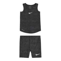 Nike Sportswear Set 'SWOOSH' Jungen Größe 110/116 grau / schwarz / weiß