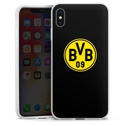 DeinDesign iPhone Xs Max Handy Silikon H&uuml;lle Case transparent Handyh&uuml;lle Logo Borussia Dortmund Bvb Silikon Case
