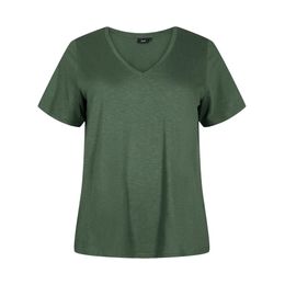 ZIZZI Shirt 'Brea' Damen Gr&ouml;&szlig;e XL/XXL dunkelgr&uuml;n