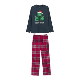 Cool Club Pyjama Jungen Gr&ouml;&szlig;e 152 gr&uuml;n / dunkelgr&uuml;n / rot / wei&szlig;
