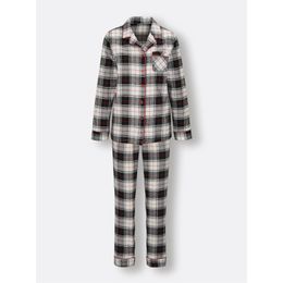 w&auml;schepur w&auml;schepur Damen Pyjama, rot-schwarz-kariert, Gr&ouml;&szlig;e 44/46