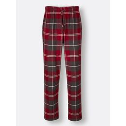 w&auml;schepur men Herren Pyjama, dunkelrot-graphit-kariert, Gr&ouml;&szlig;e 44/46