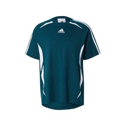 adidas originals T-Shirt 'Teamgeist' Herren Größe L dunkelgrün / weiß