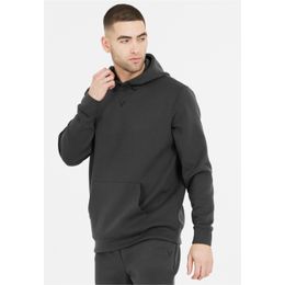 Sweatshirt Virtus "Taro", Herren, Gr. S, grau (dunkelgrau), 78% Polyester, 17% Viskose, 5% Elasthan, unifarben, normal, ohne Ausschnitt, Sweatshirts, mit kuscheliger, einstellbarer Kapuze