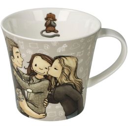 Tasse Goebel, B:10cm H:9,5cmbunt, Porzellan, Trinkgefäße, "Coffee-/Tea Mug Anouk Familie"