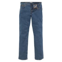 Gerade Jeans Wrangler "Texas", Herren, Gr. 34, Länge 30, blau (vintage stone wash), Denim/Jeans, Obermaterial: 100% Baumwolle, Basic, regular fit lang, Jeans