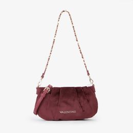Valentino Handbags Umhängetasche VALENTINO BAGS "ELITA", Damen, Gr. B/H/T: 27cm x 14cm x 5cm, rosso scuro, Samt, Polyester, Taschen