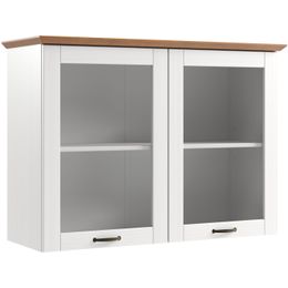 Hängeschrank Home Affaire, B:105cm H:75cm T:37cmweiß, honig, Massivholz, Küche, Schränke, "Teramo"