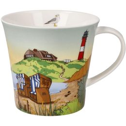 Tasse Goebel "Coffee-/Tea Mug Sylt", bunt, B:10,5cm H:9,5cm, Porzellan, Trinkgefäße, Tasse