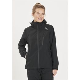 Outdoorjacke WEATHER REPORT "CAMELIA W-PRO15000", Damen, Gr. 36, schwarz, 94% Polyester, 6% Elasthan, bedruckt, mehrfarbig, normal, ohne Ausschnitt, Jacken Outdoorjacke, mit wasserdichter Beschichtung