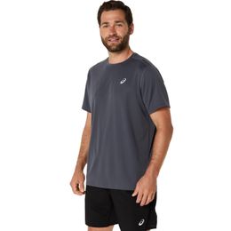 Laufshirt asics "asics CORE SS TOP", Herren, Gr. M, grau (carrier grau), Obermaterial: 100% Polyester, Shirts Laufshirt