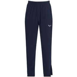 Jerseyhose TRIGEMA "TRIGEMA Freizeithose mit Bein-Rei&szlig;verschluss", Damen, Gr. L, US-Gr&ouml;&szlig;en, blau (navy), 74% Nylon, 26% Elasthan, Basic, Hosen Jerseyhose