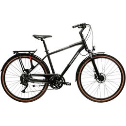 Trekkingrad KROSS "KROSS Trekkingrad 28" Trans 5.0 ULT.RA schwarz 18 Gänge" Gr. 48, schwarz, schwarz, Fahrräder, 48cm, 28 Zoll (71,12cm) hinten: 28 Zoll (71,12cm)