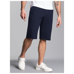 Jerseyhose TRIGEMA "TRIGEMA Bermuda aus Single-Jersey", Herren, Gr. L, US-Gr&ouml;&szlig;en, blau (navy), 100% Baumwolle, Hosen Jerseyhose