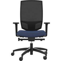 Dauphin B&uuml;rodrehstuhl JUST EVO MESH, mit Netzr&uuml;ckenlehne, schwarz, nachtblau