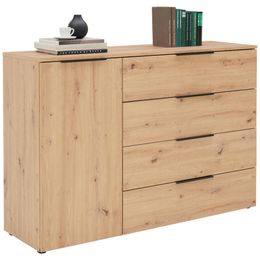 Xora Sideboard, Eiche, Holzwerkstoff, 2 F&auml;cher, 4 Schublade(n) Schubladen, 135.9x92.9x42 cm, stehend, in verschiedenen Gr&ouml;&szlig;en erh&auml;ltlich, Wohnzimmer, Kommoden & Sideboards, Sideboards