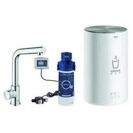 Grohe Red Mono Standventil Set, Ausladung 153mm, L-Auslauf, mit Grohe Red Boiler Gr&ouml;&szlig;e M, 30339001, Farbe: Chrom