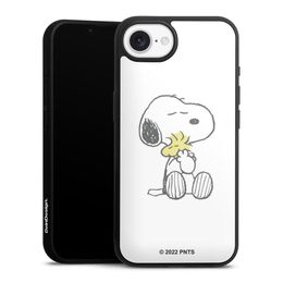DeinDesign iPhone 16e Handy Gallery Case Handyh&uuml;lle 9H Geh&auml;rtetes Glas R&uuml;ckseite H&uuml;lle Snoopy Love Peanuts Gallery Case